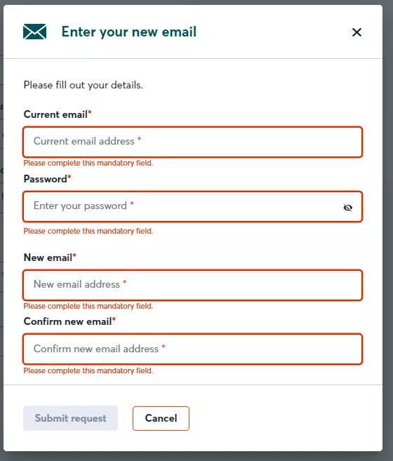 Change my email | Avanti West Coast